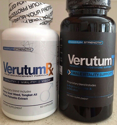 Verutum RX & Verutum T Enhancement Formulas Stack, 1 Months Supply ...