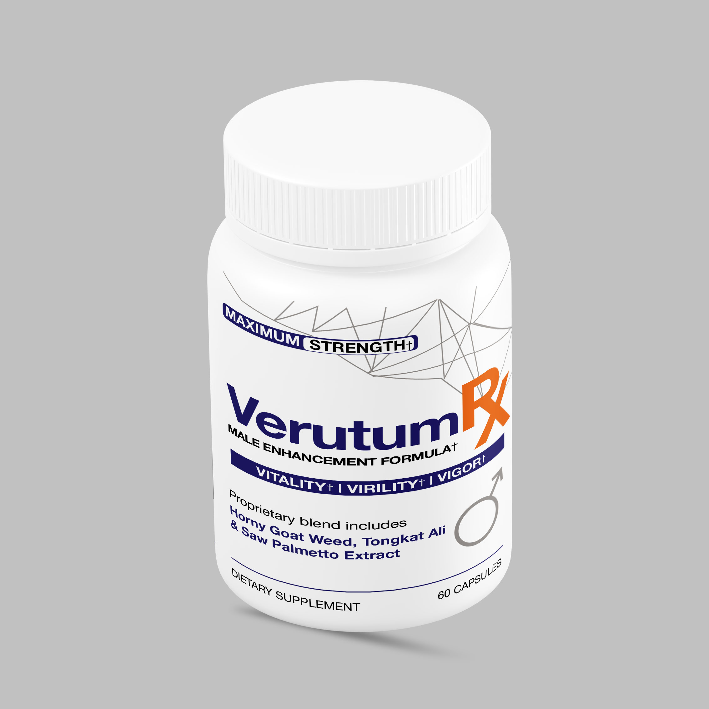 Verutum RX Male Enhancement Formula 60 Capsules 1 Month Supply ...